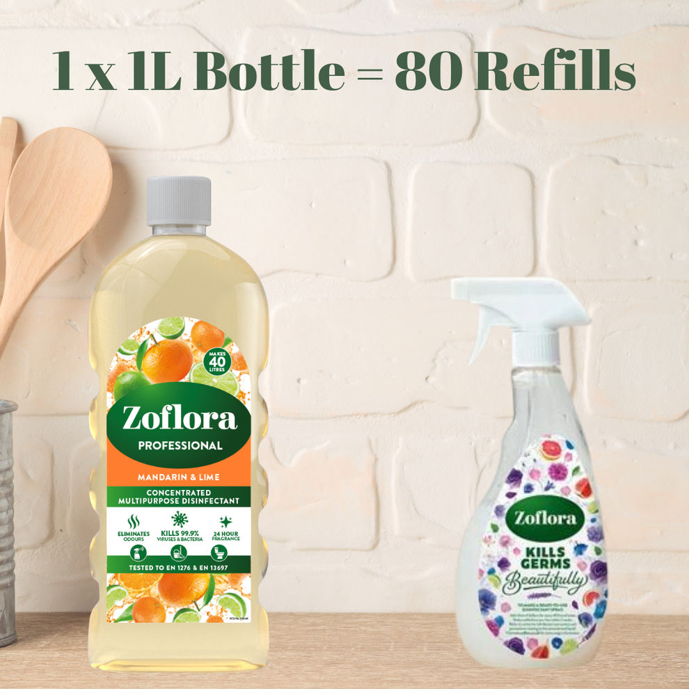 Zoflora 1 Litre Concentrated Multipurpose Disinfectant - Linen Fresh ...