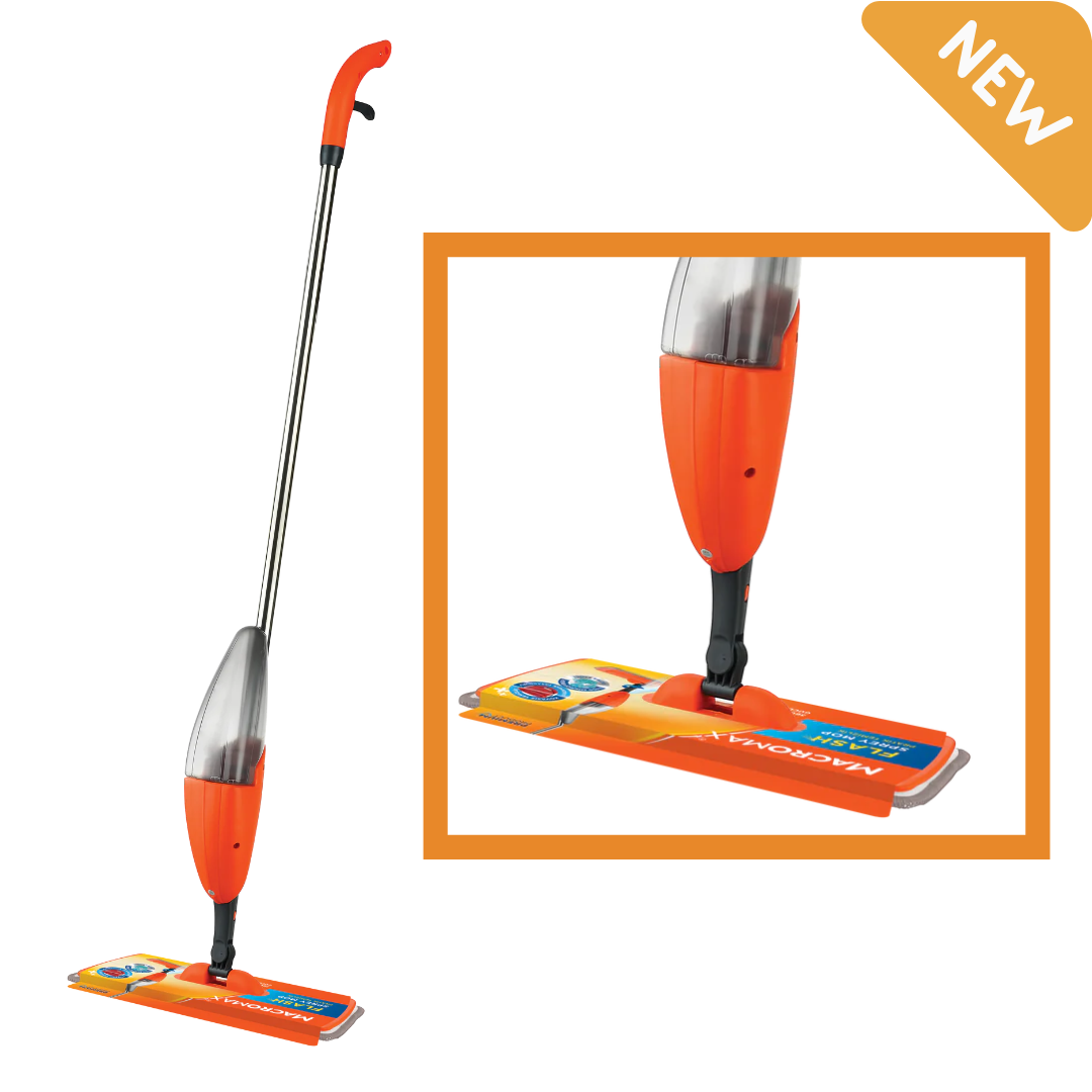 MACROMAX FLASH SPRAY MOP with 700ml Refillable Tank + MULTI SPRAY MOP ...
